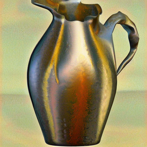 prompthunt: impressionist symetrical paris steel jug, by egon schiele ...
