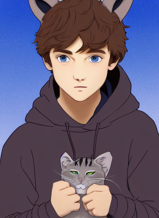 Anime Boy With Cat Eyes
