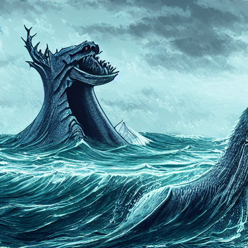 Giant Sea Creatures Art