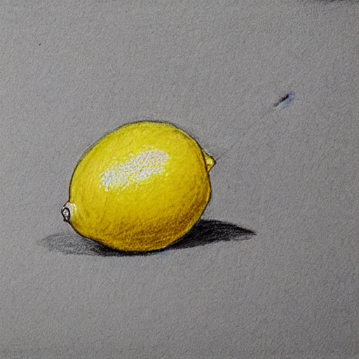 Lemon Pencil Drawing