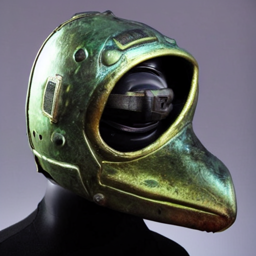 prompthunt: cyberpunk frog-mouth medieval helmet