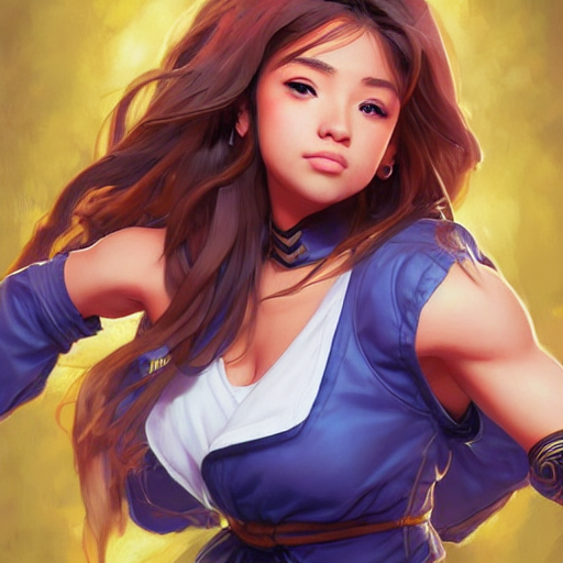 prompthunt: pokimane as a street fighter character, cg animation ...