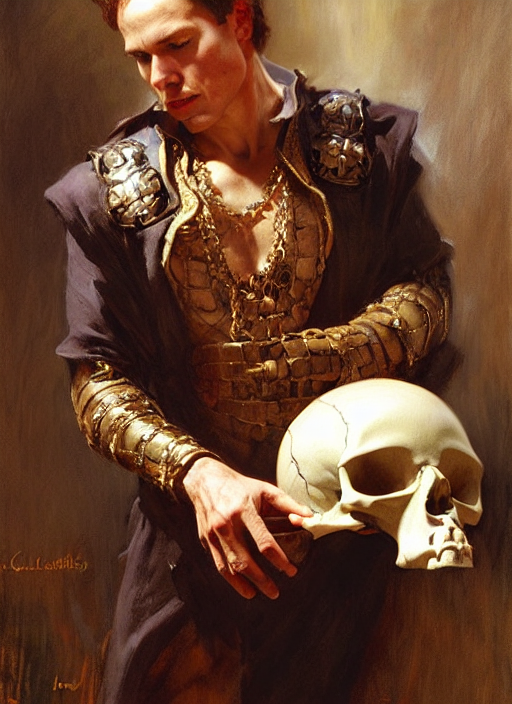 Hamlet Skull Painting