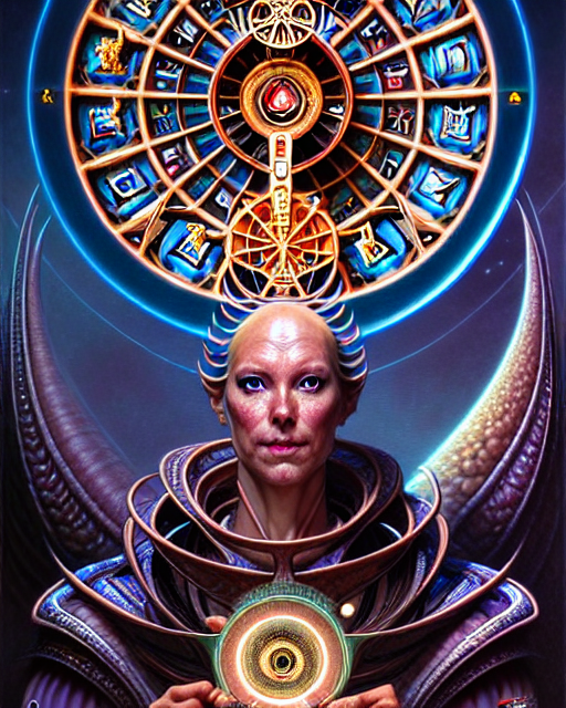 prompthunt: the wheel of fortune tarot card, fantasy character portrait ...