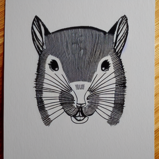 Squirrel Face Drawing