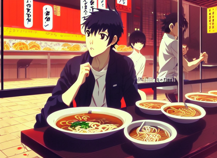 Anime Eating Lunch