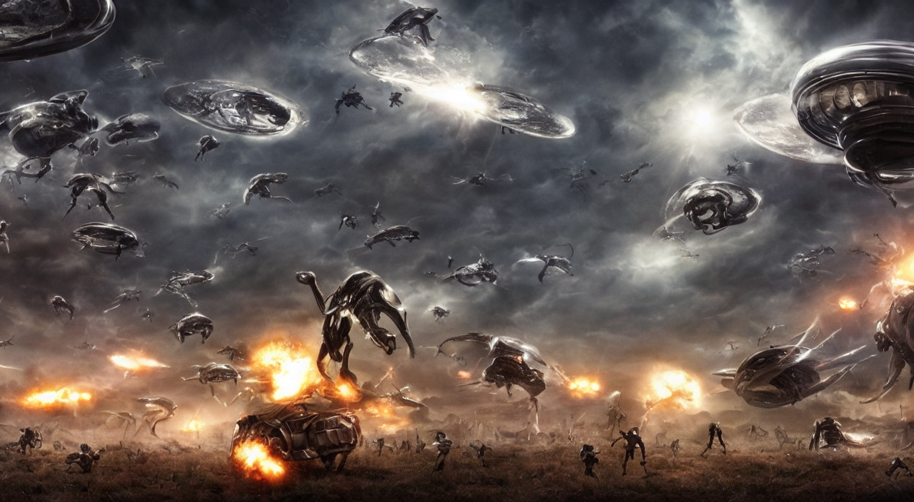 Epic Alien War Wallpaper