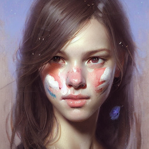 Shy Girl Painting