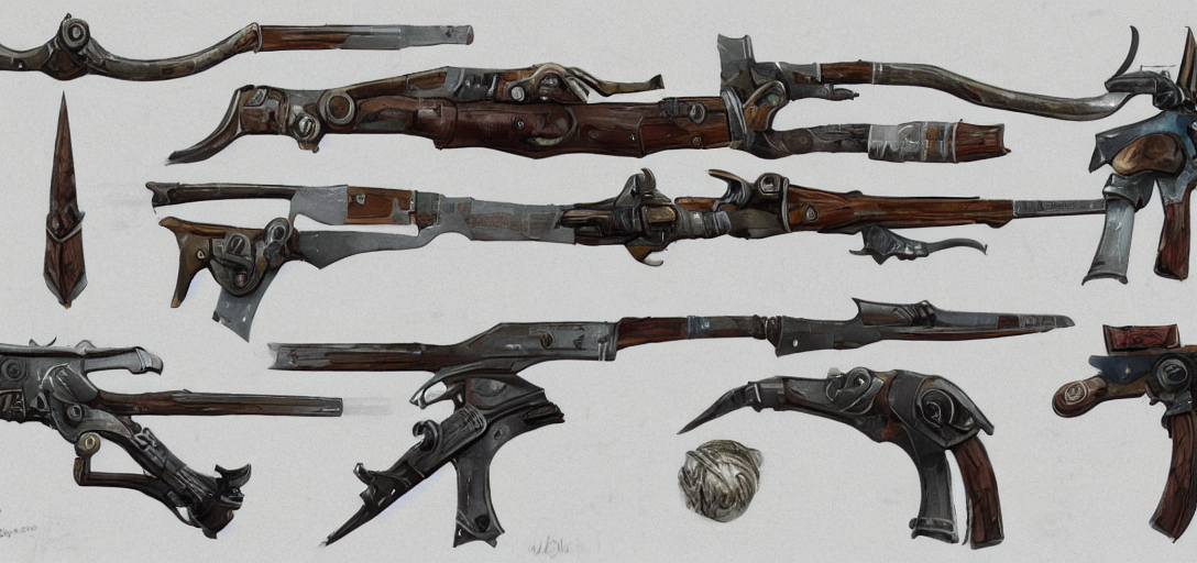 prompthunt: Concept art of Fallout 4 weapons