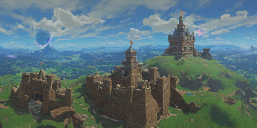 prompthunt: Hyrule Castle from legend of zelda breath of the wild:1 ...