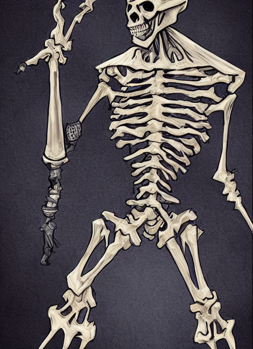 prompthunt: DND character art, skeletal male figure, wearing a deep ...