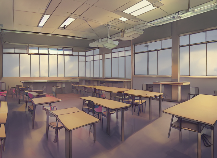 Anime Background Art Classroom