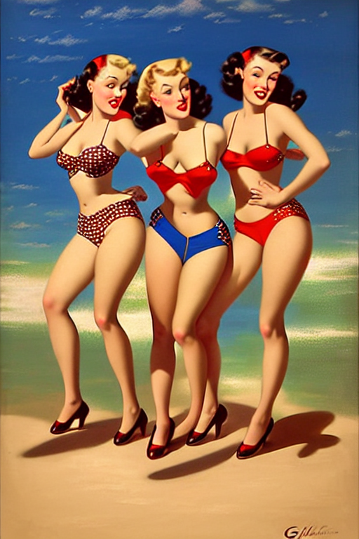 Vintage Pin Up Girls 1940s