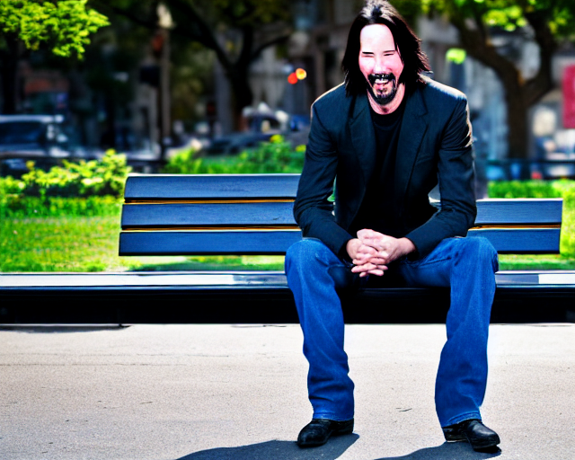 Happy Keanu Reeves