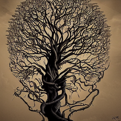 Tim Burton Tree Tattoos