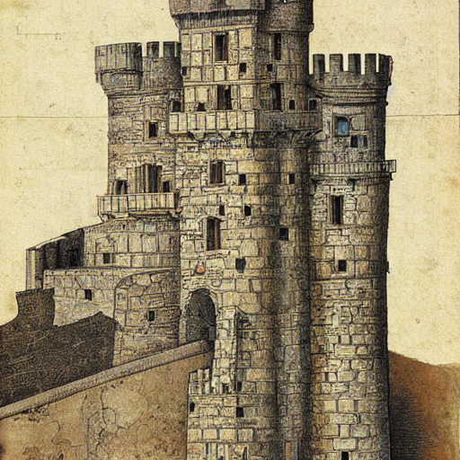 Medieval Castle Cross Section
