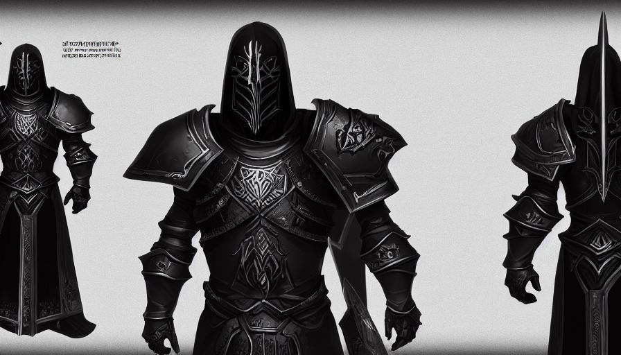 prompthunt: a digital art portrait of grim dark cursed black paladin ...