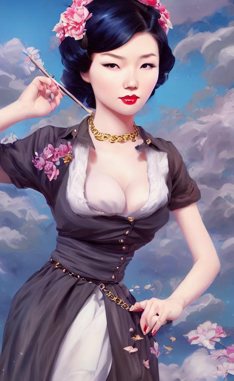 Asian Pin Up Art