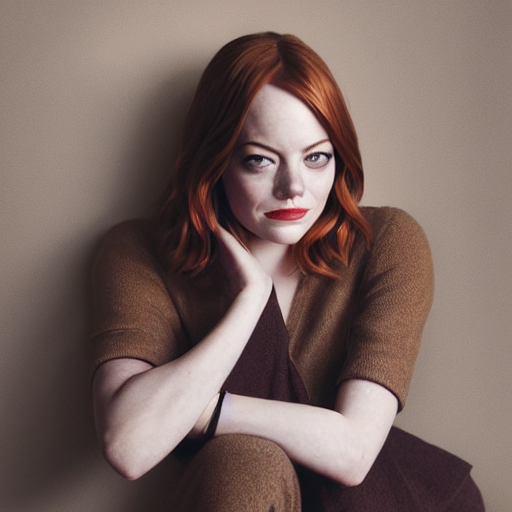 prompthunt: Portrait of Emma Stone, XF IQ4, 250MP, 50mm, F1.4, ISO 200 ...