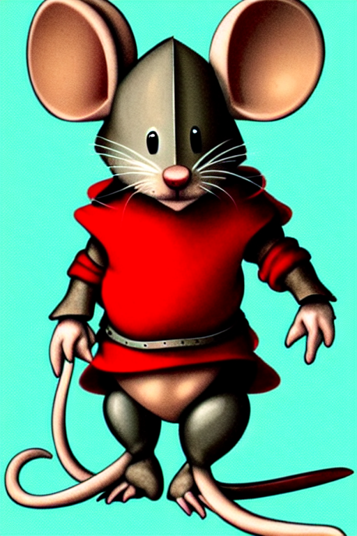prompthunt: a cute mouse knight character design, red wall, brian ...