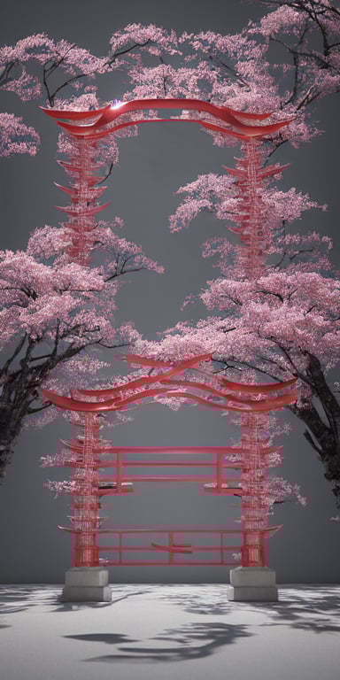 prompthunt: 3 d photographic render of melting japanese torii gate and ...