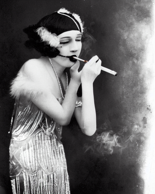 1920s Flapper Smoking