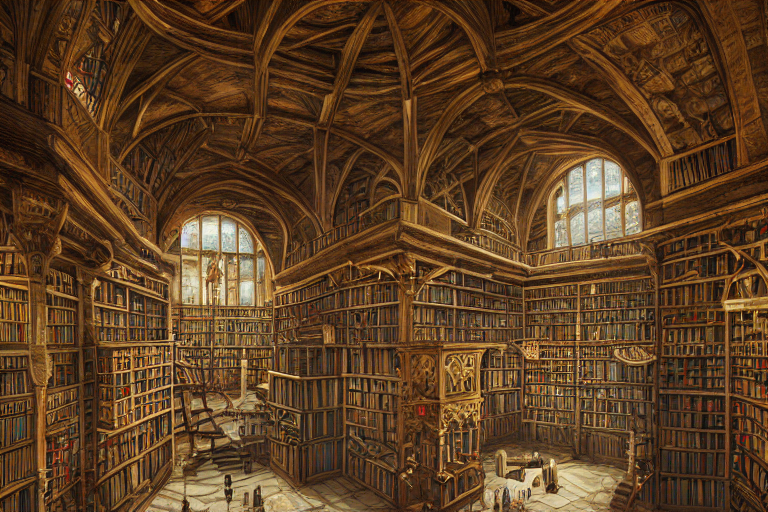 Fantasy Library Building