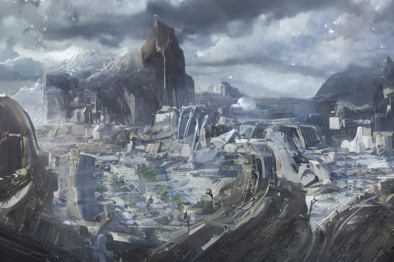 Sci Fi Mountain Base