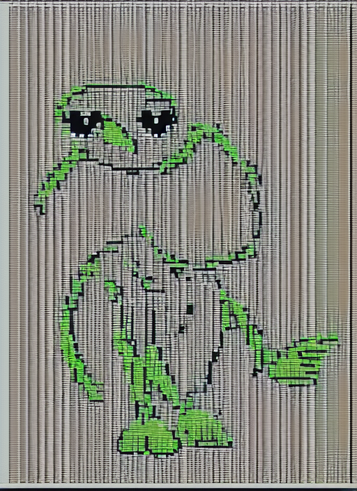 prompthunt: kermit the frog, ascii art