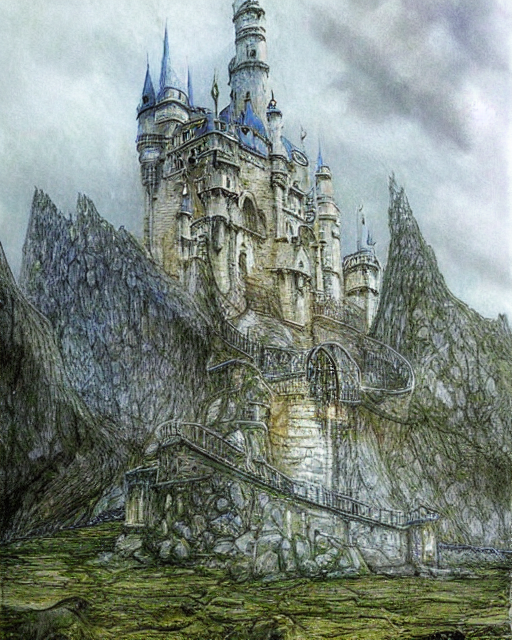 Fantasy Castle Drawings
