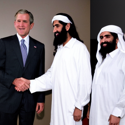 Osama Bin Laden With George Bush