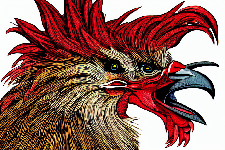 Angry Rooster Cartoon