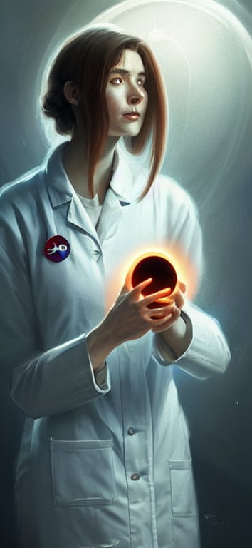 Female Scientist Art