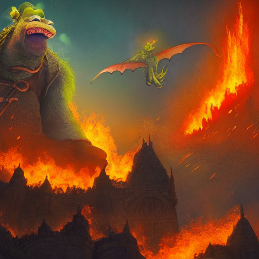 Shrek Dragon Fire
