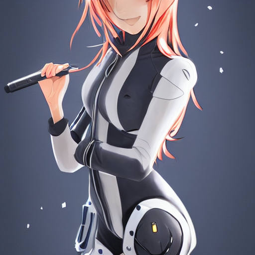 Anime Girl With Microphone