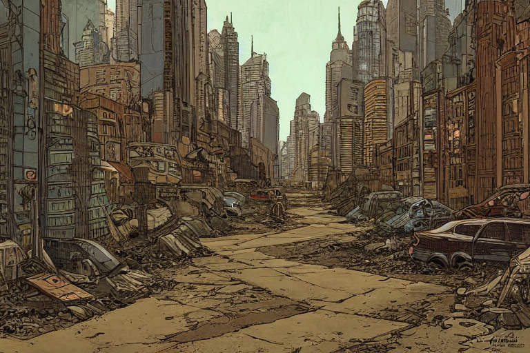 Post Apocalyptic City Street