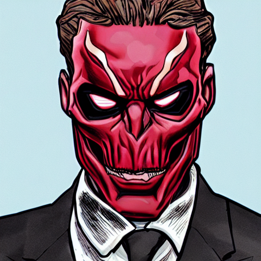 Red Skull Marvel Art