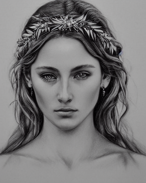 Greek Woman Drawing