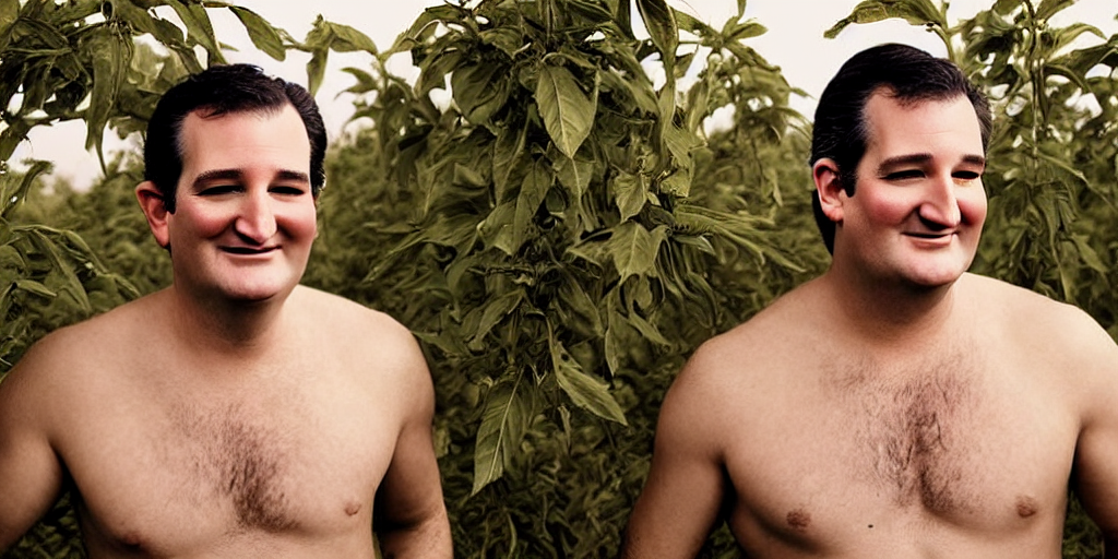 prompthunt: impressive portrait of ted cruz shirtless in a tobacco ...