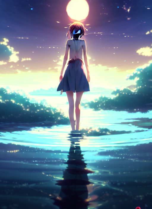 Anime Girl Walking Away