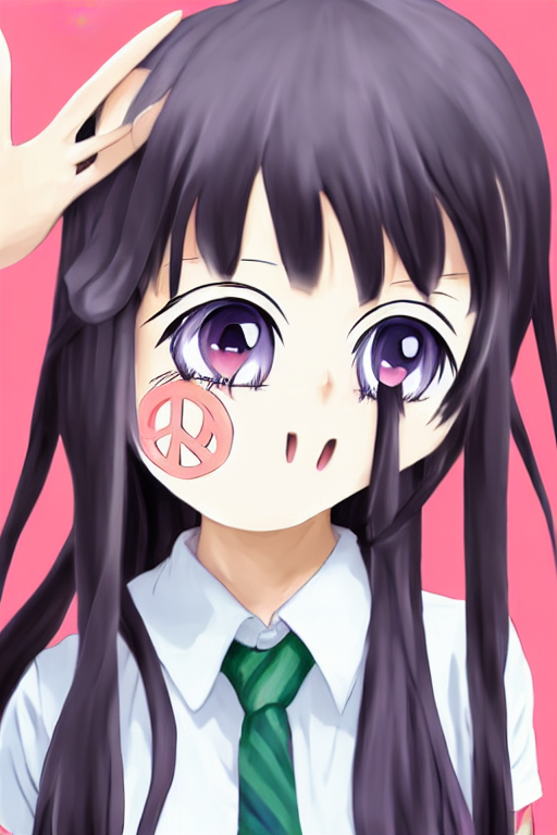 Anime Peace Sign Pose