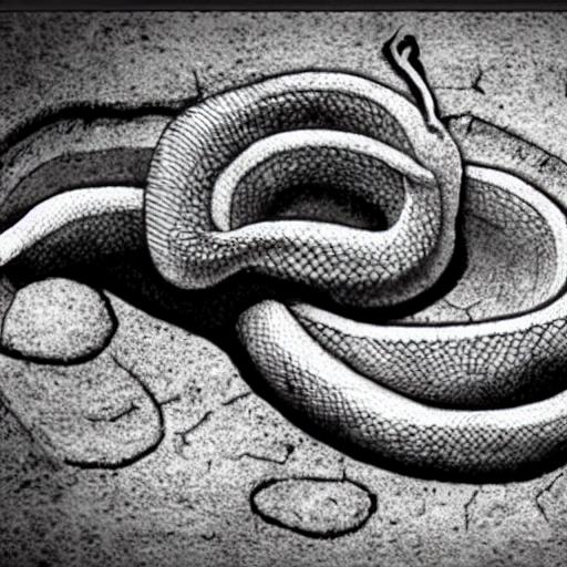 Realistic Serpent Drawing