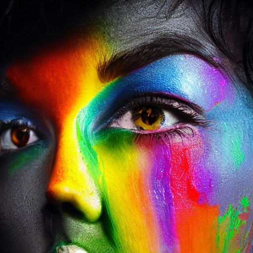 Rainbow Colored Eye Crying