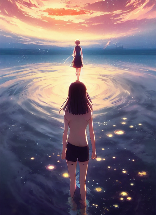 Anime Water Reflection