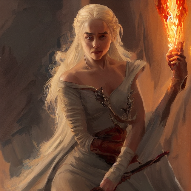 prompthunt: daenerys targaryen as a firebender, portrait, elegant ...