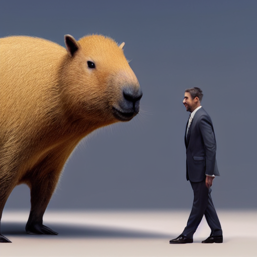 prompthunt: a high quality photo of an antropomorphic capybara wearing ...