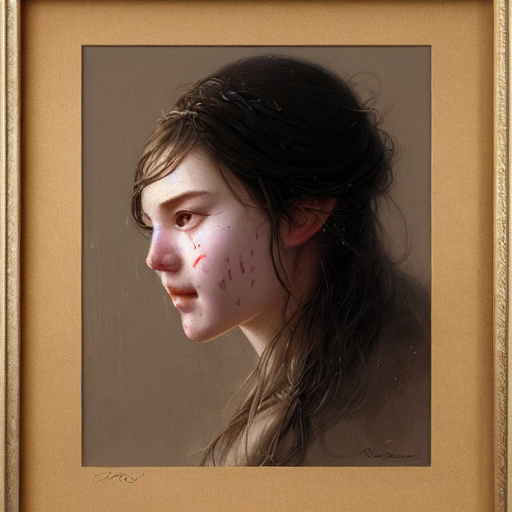 Shy Girl Painting