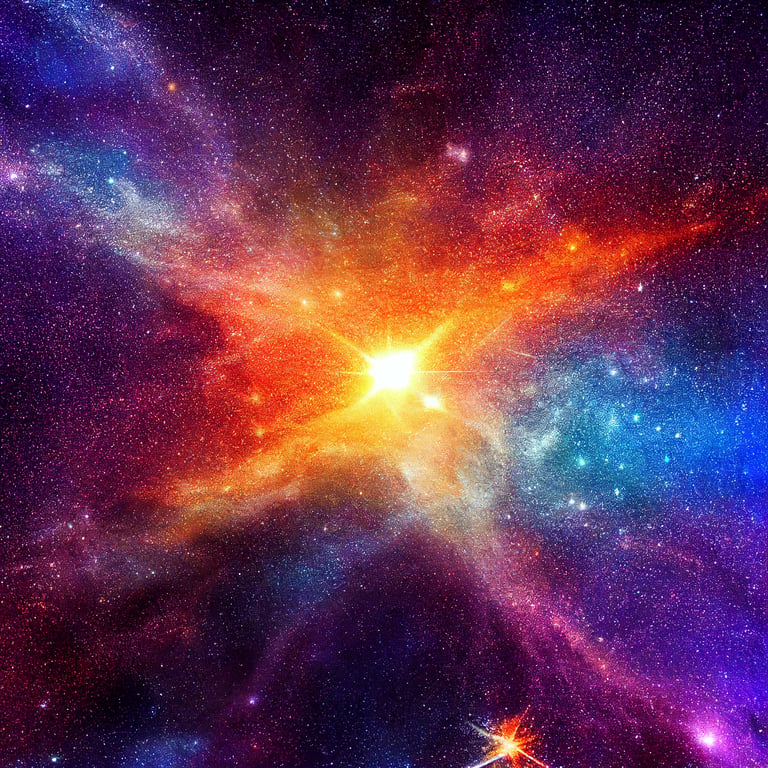 Orange Colorful Galaxy