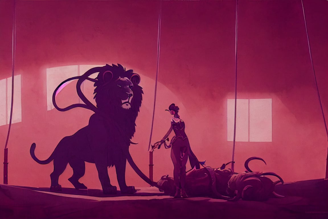 Female Circus Lion Tamer