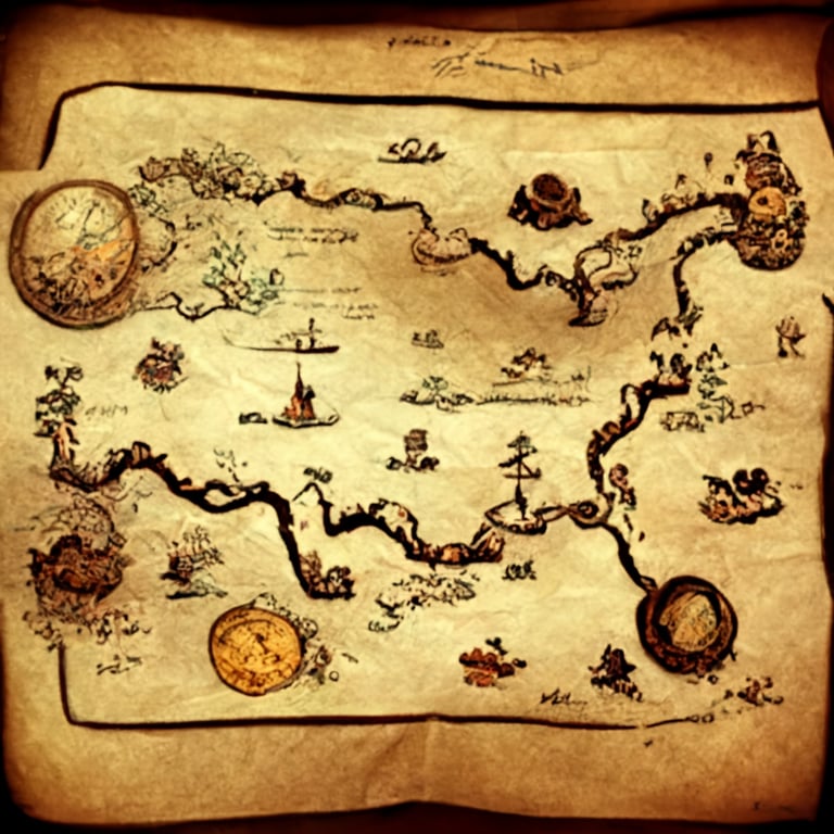 Cartoon Treasure Map